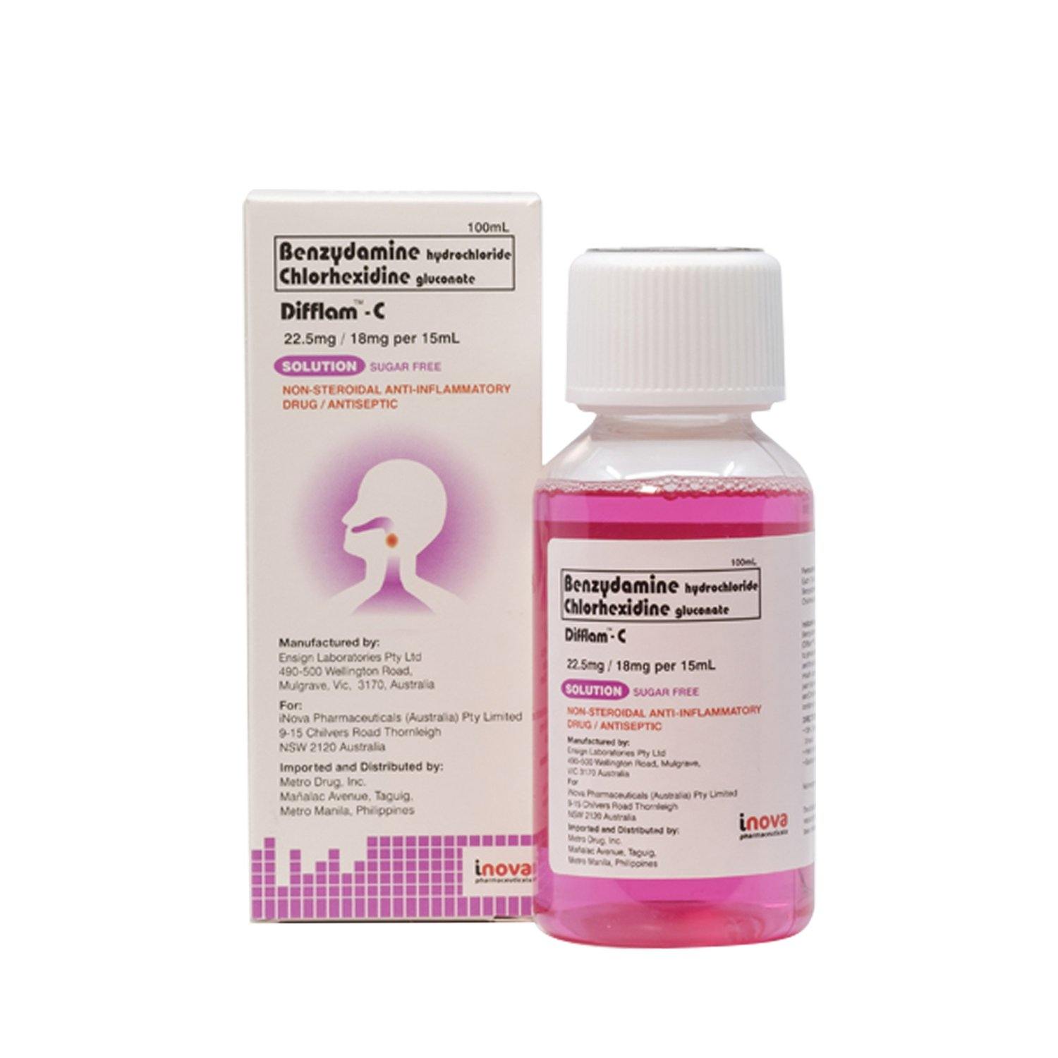 DIFFLAM C Benzydamine Hydrochloride / Chlorhexidine Gluconate 22.5mg ...